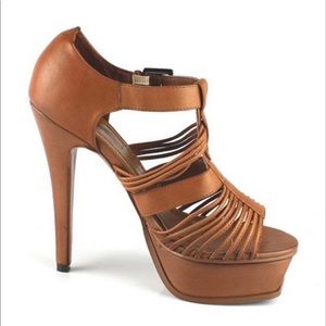 Yves Saint Laurent | Shoes | Ysl Heels Saint Laurent Brown Leather ...
